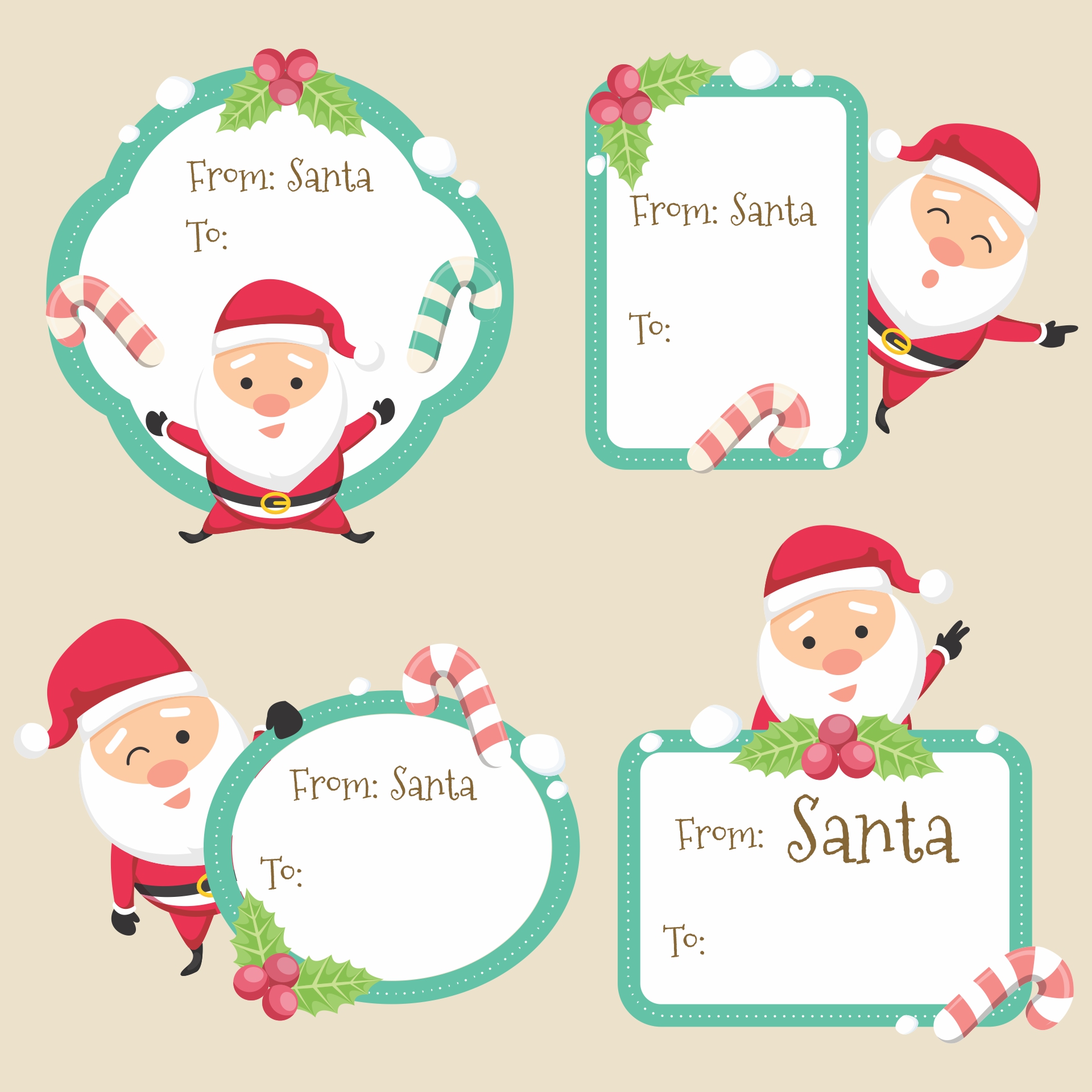 Secret Santa Label Template