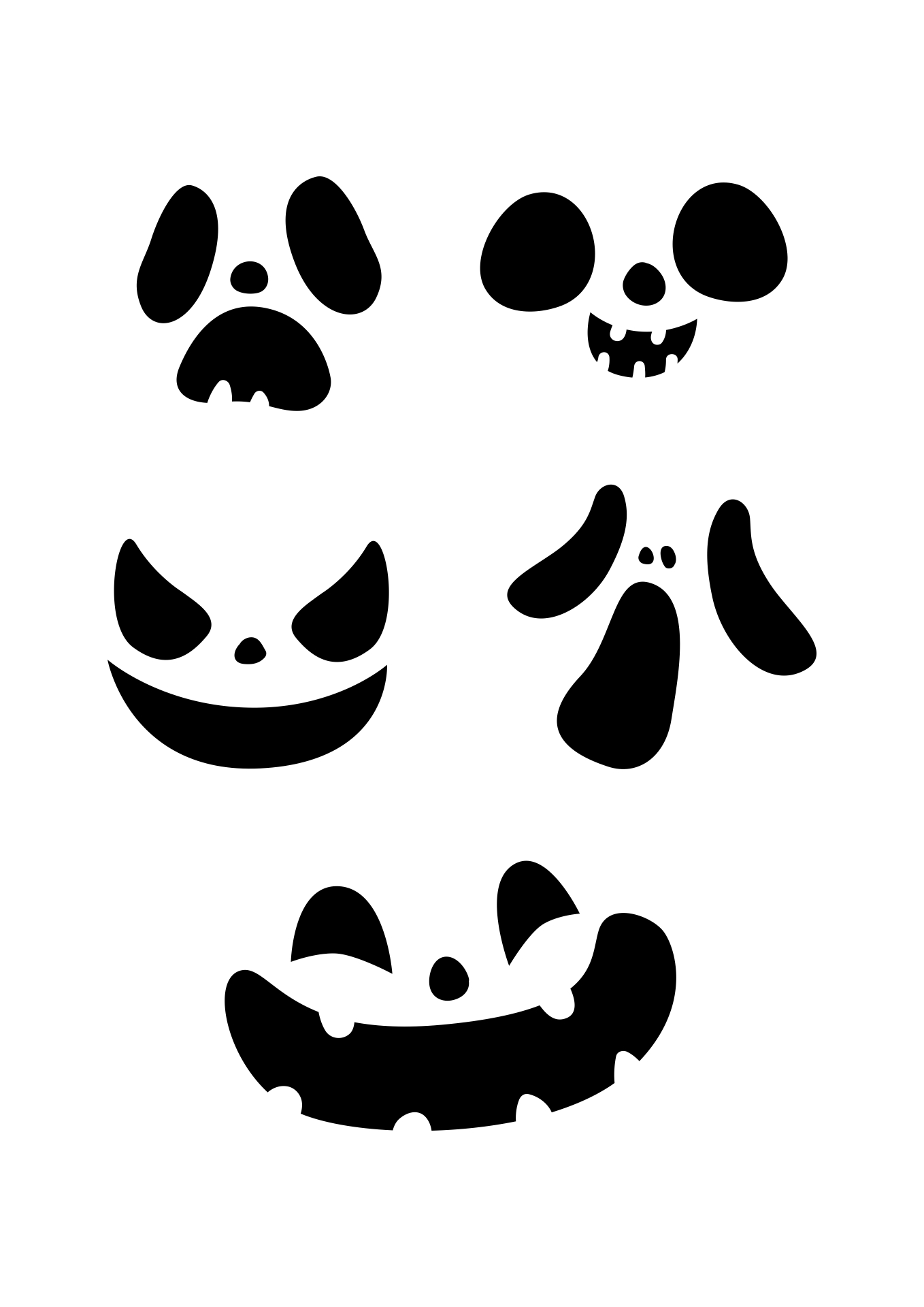Scary Ghost Face Templates