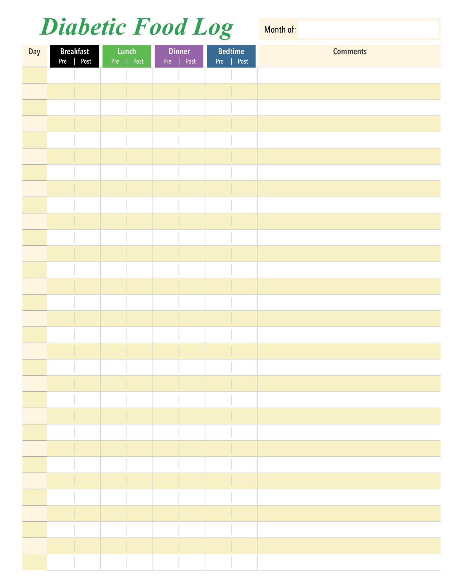 10 Best Printable Diabetic Log Book Pages Printablee