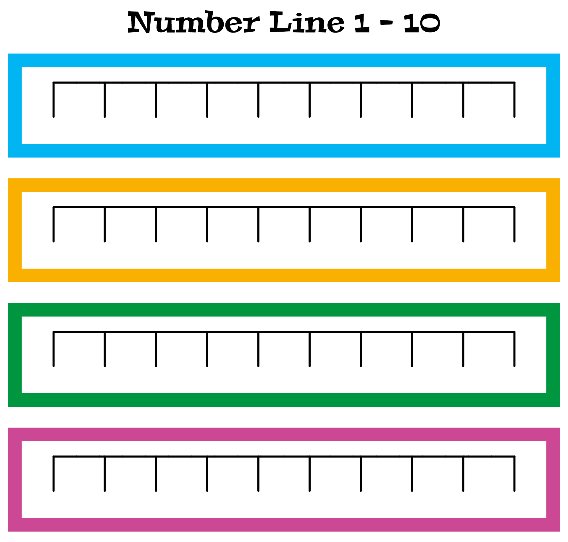 10 Best Printable Blank Number Line 1 10 Printablee