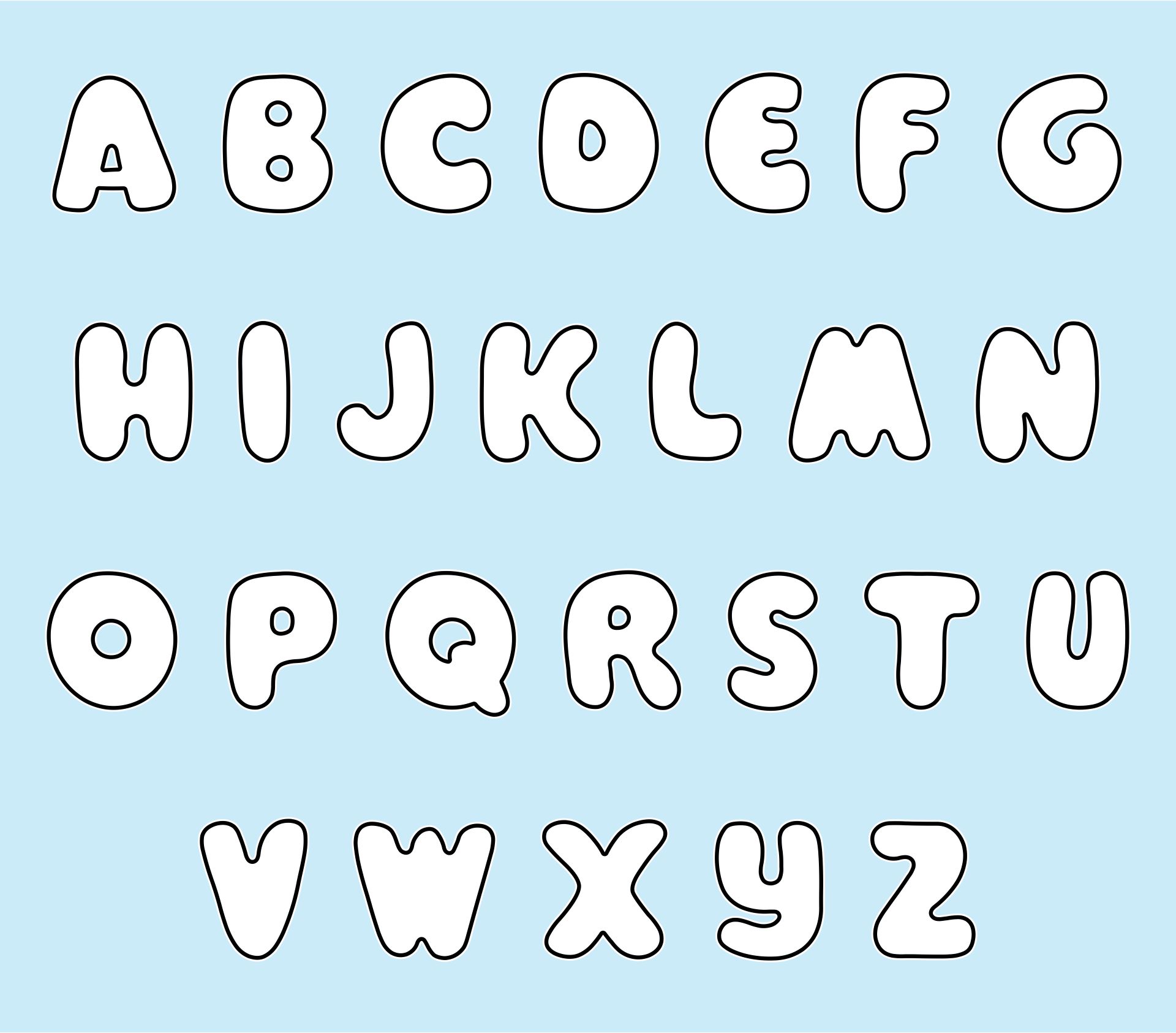 Alphabet Bubble Letter Templates Miss Morgan s Classroom