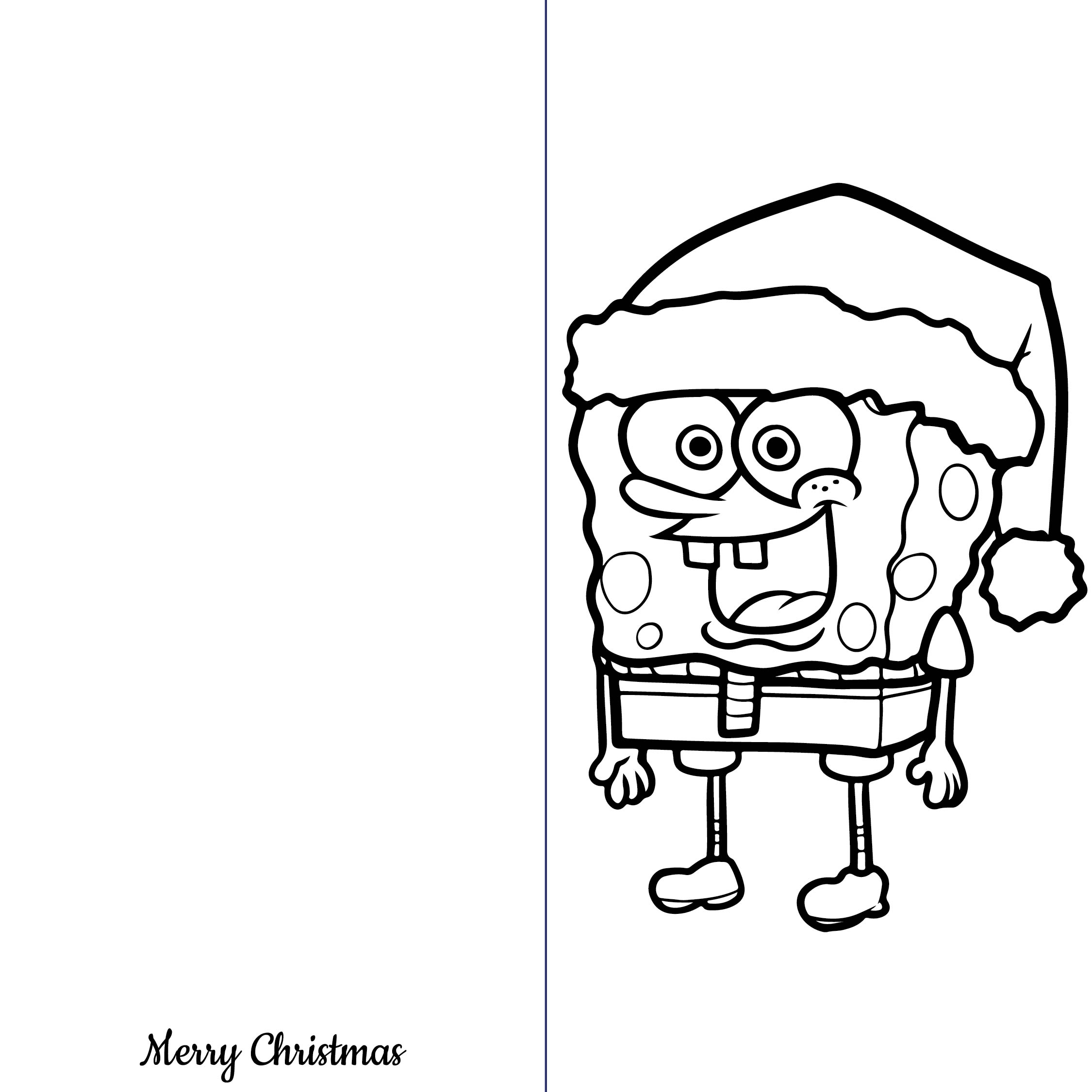 10 Best Printable Coloring Christmas Tree Card Printablee
