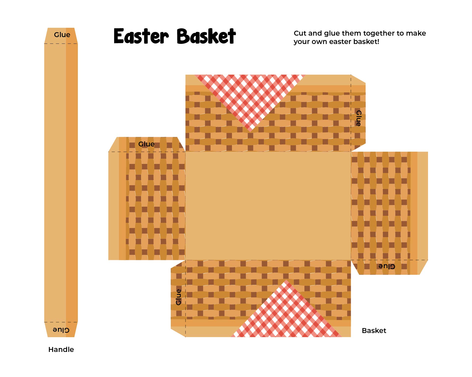 Easter Basket Cutouts 7 Free PDF Printables Printablee