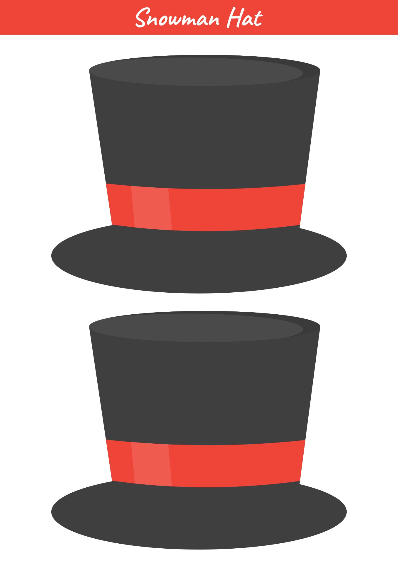 Snowman Hat Template Printable Customize And Print