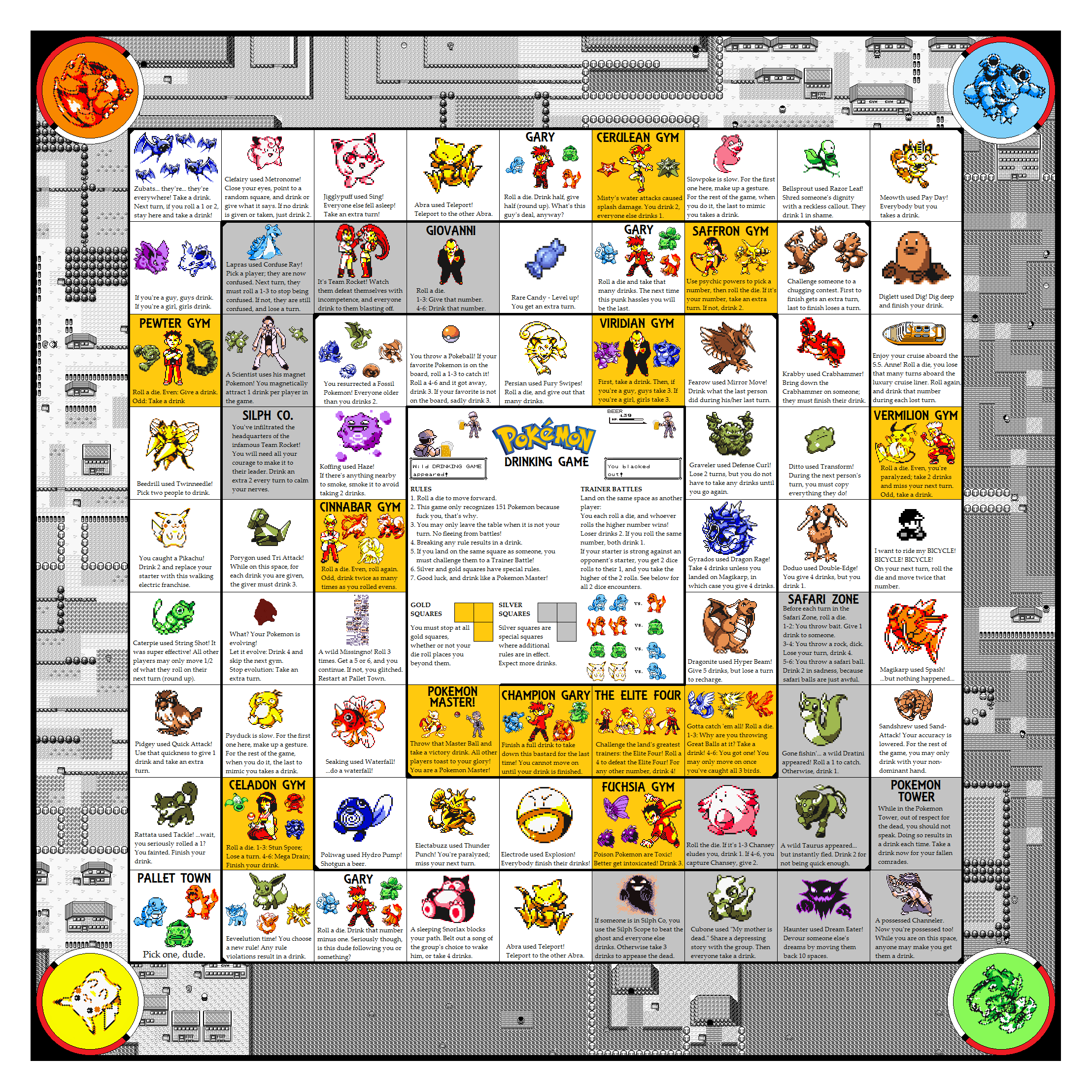 7 Best Printable Drinking Board Games - printablee.com