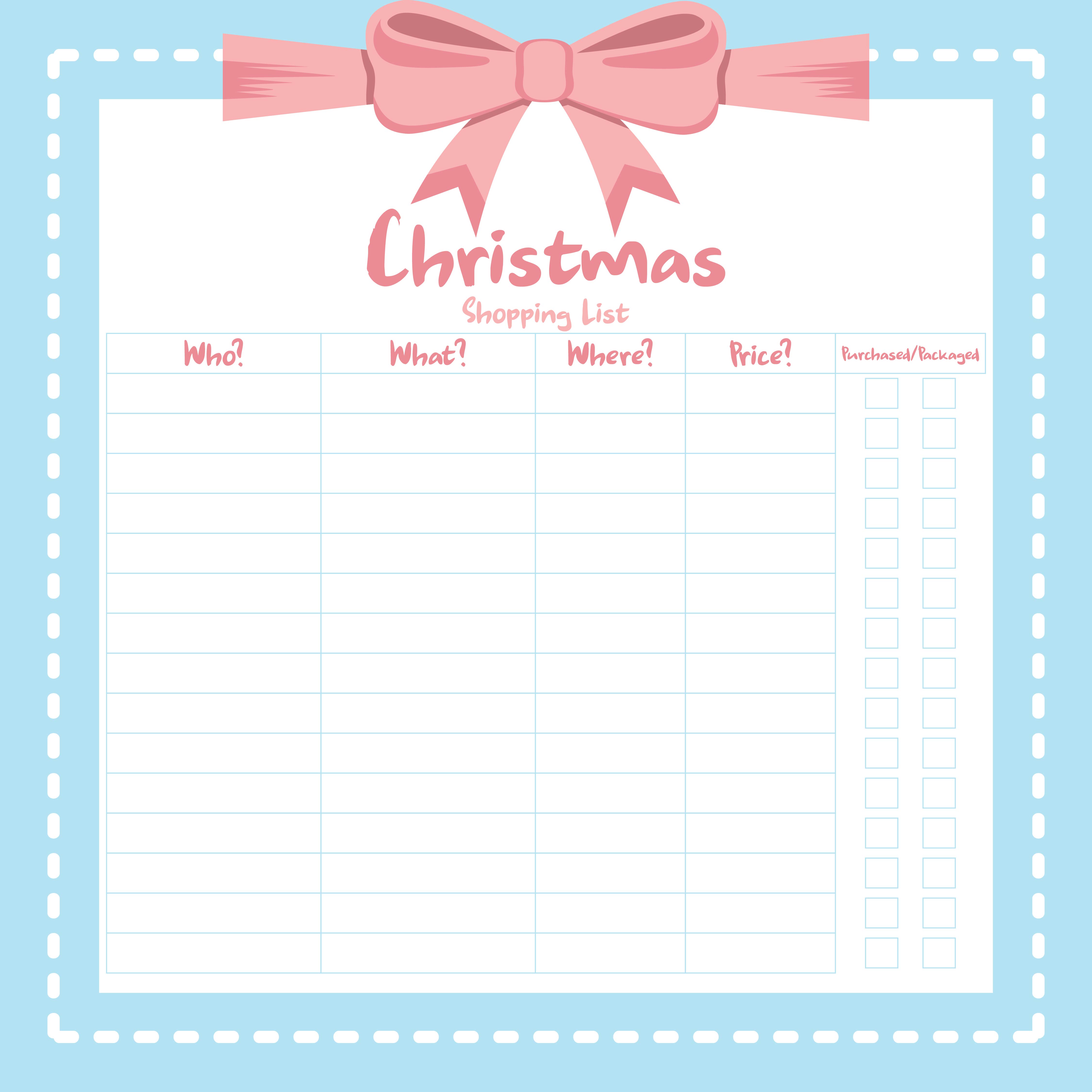7 Best Printable Christmas List Printablee