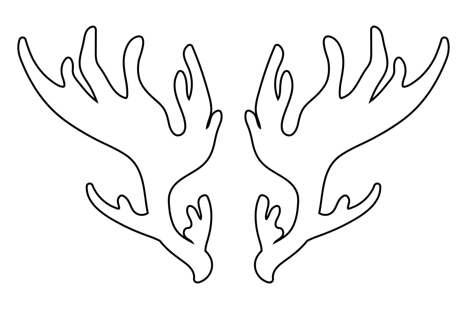 Reindeer Antlers Printable Template Free Printable Papercraft Templates 