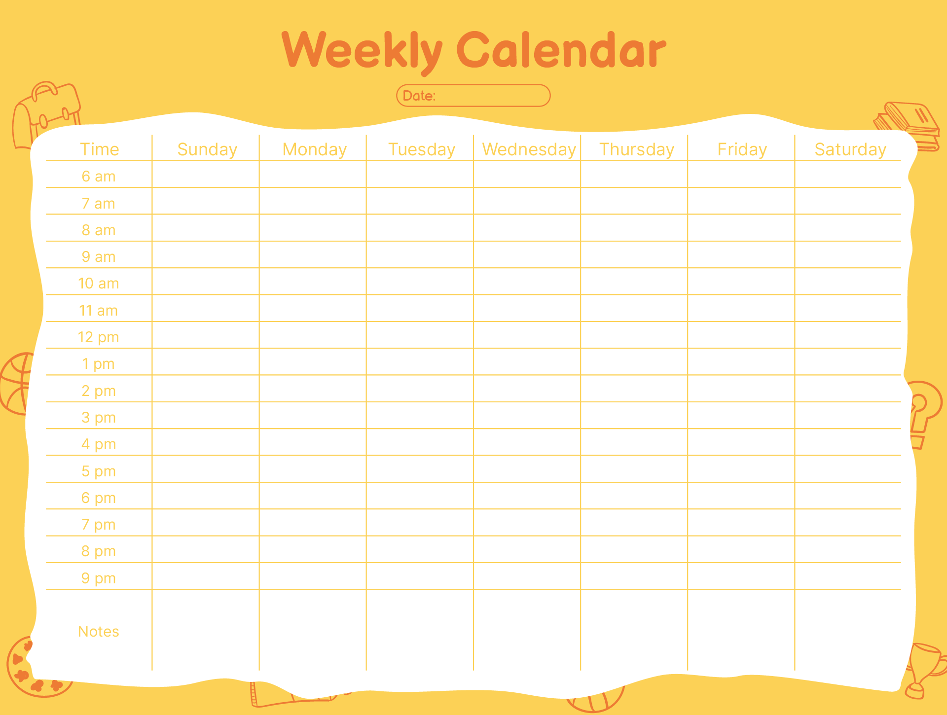 Free Printable Weekly Planner With Times Off 70 