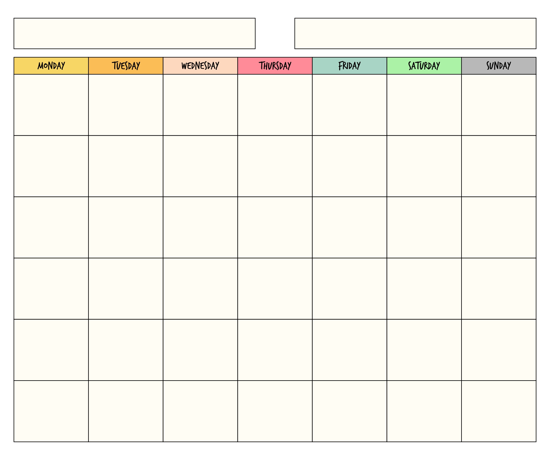 16 Best Printable Blank Calendar Grid Printablee
