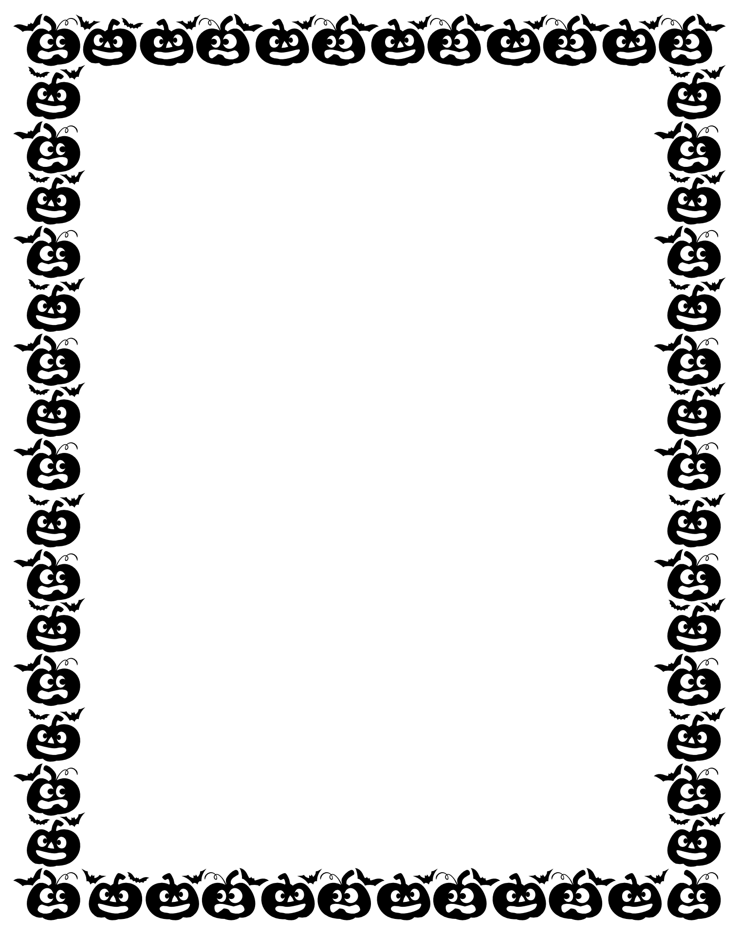 15 Best Free Printable Halloween Borders Printablee