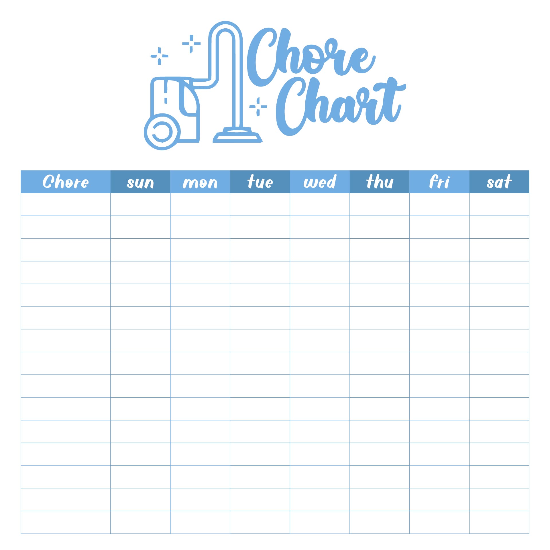 Free Monthly Chore Chart Printables Printable Templates