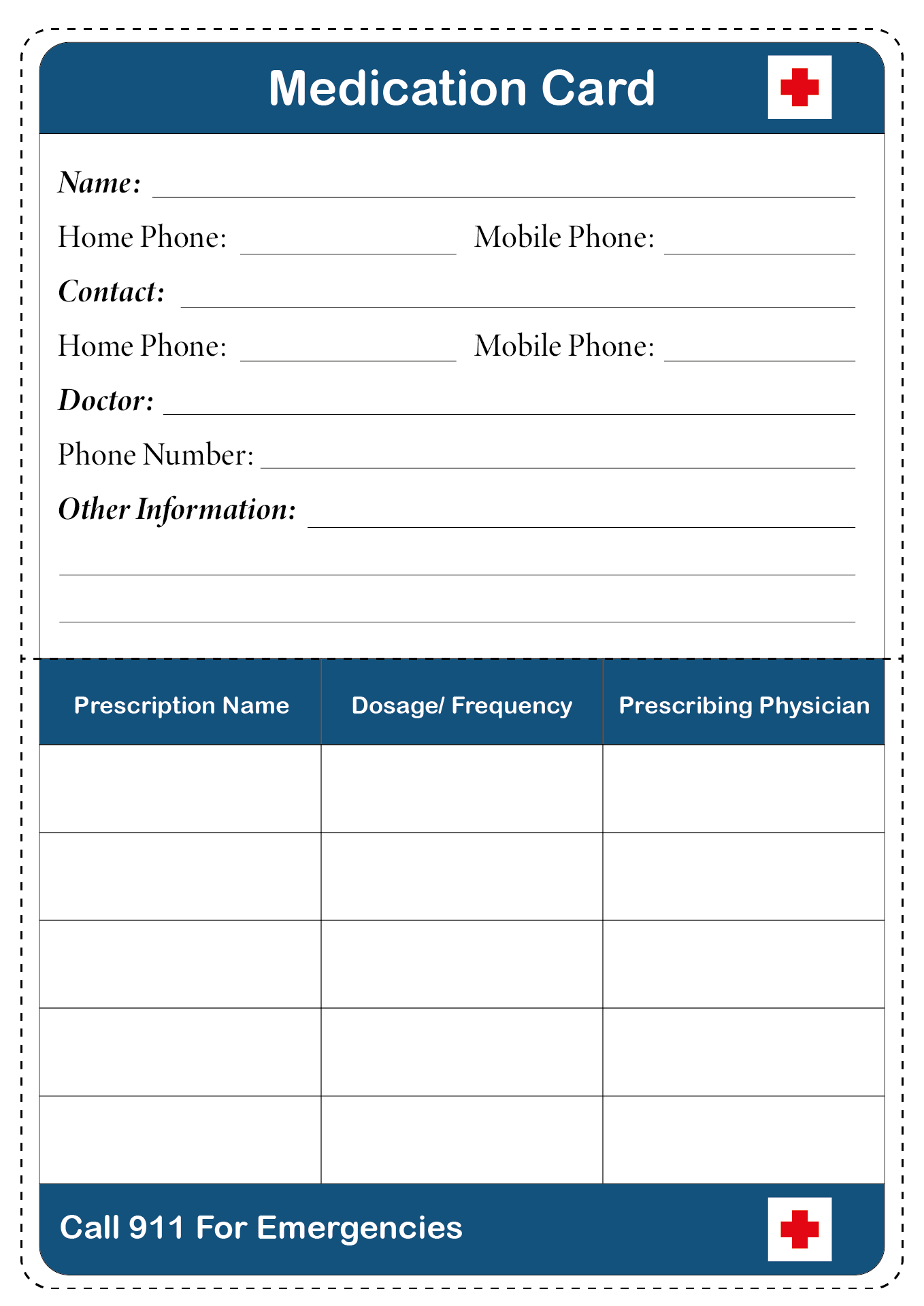 Med Cards Template