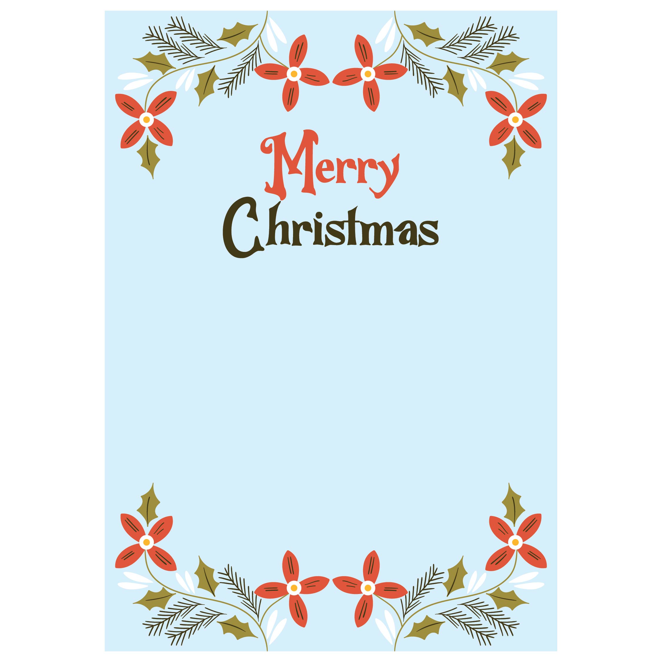 7 Best Christmas Cards Front And Back Printable For Teachers 