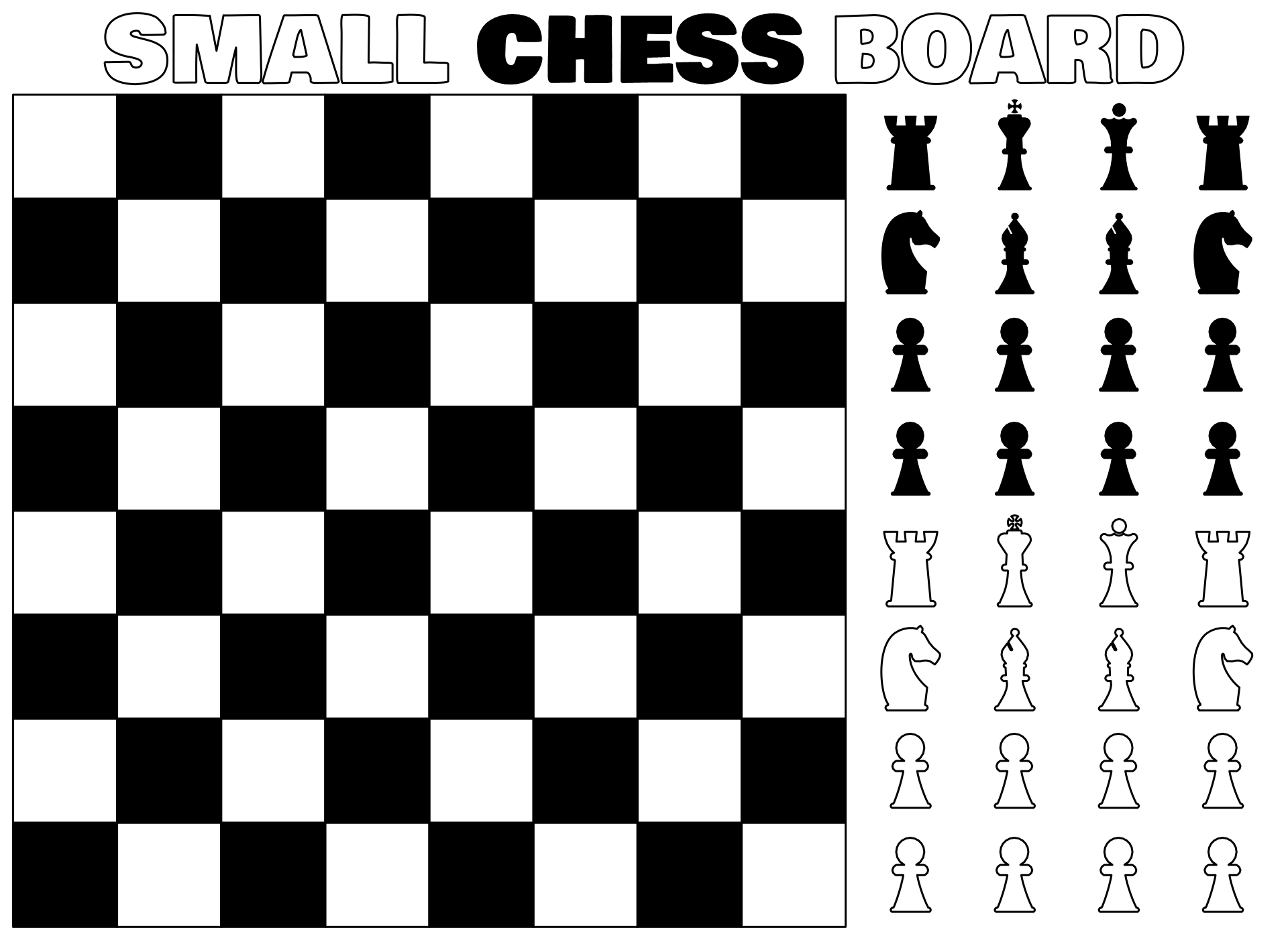 Chess Board Printable