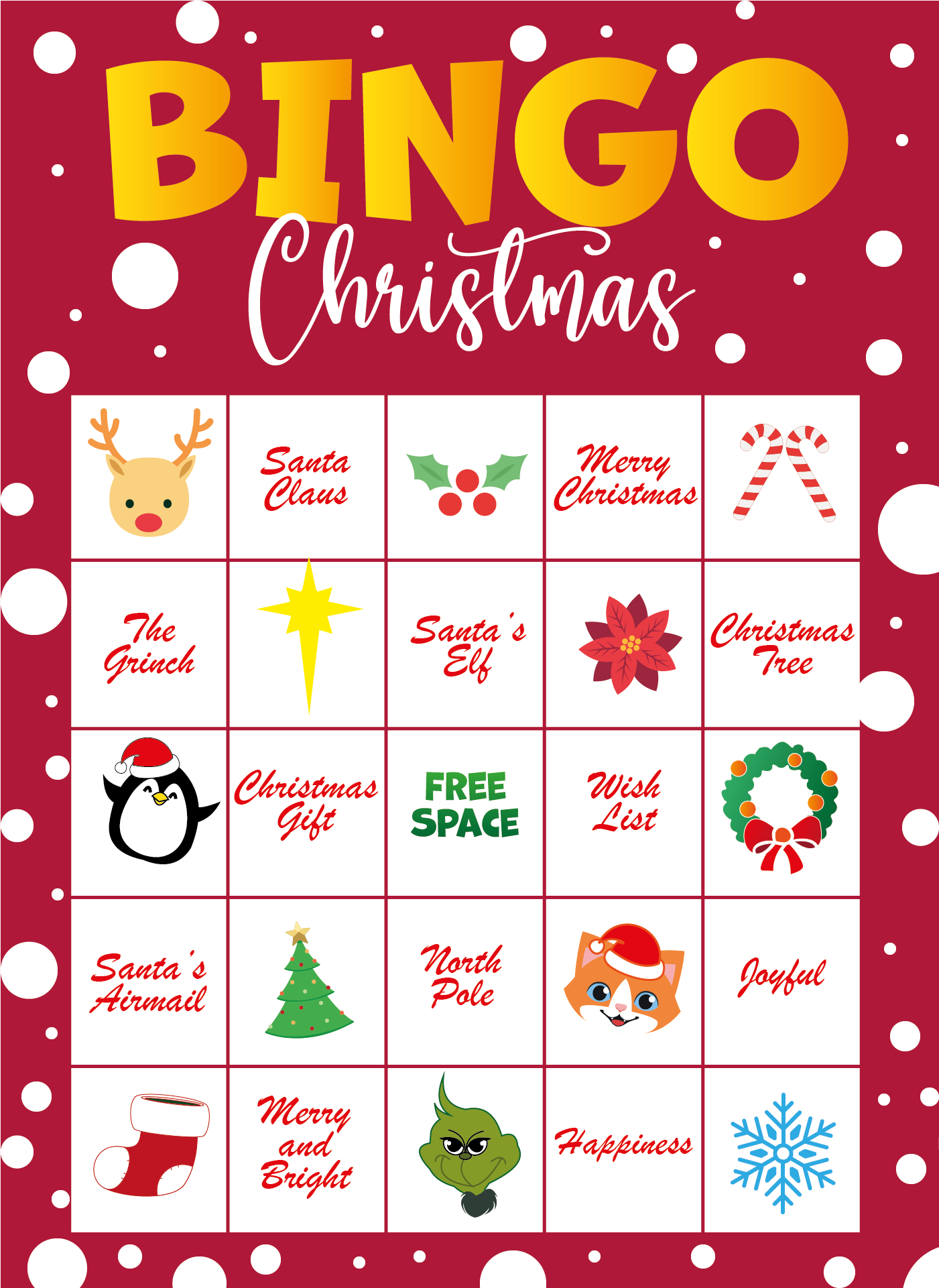 9 Best Printable Christmas Bingo Printablee