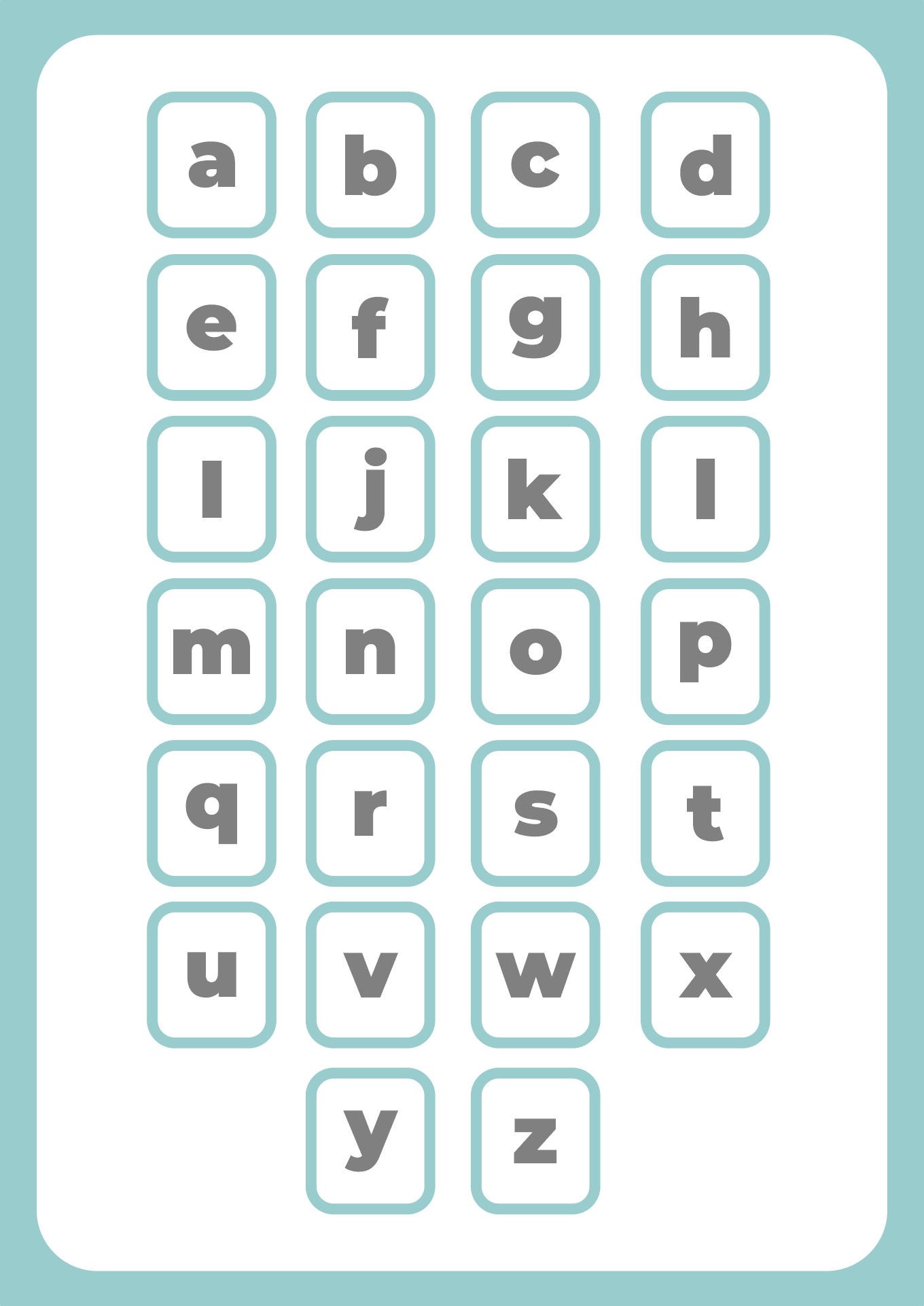 10 Best Printable Lower Case Alphabet Flash Cards Printablee