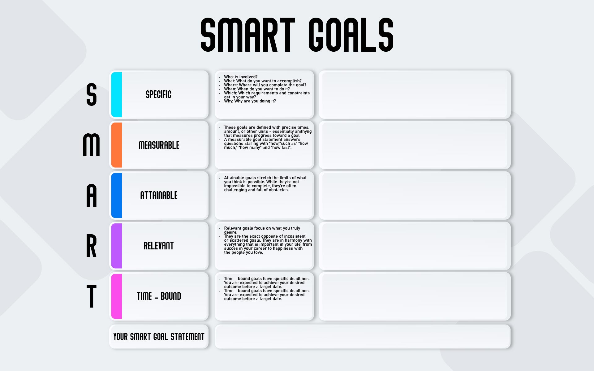Printable Goals Form Printable Forms Free Online