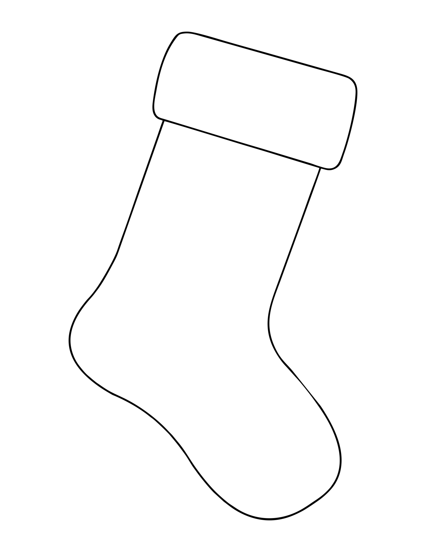 Printable Stocking Outline Printable Word Searches