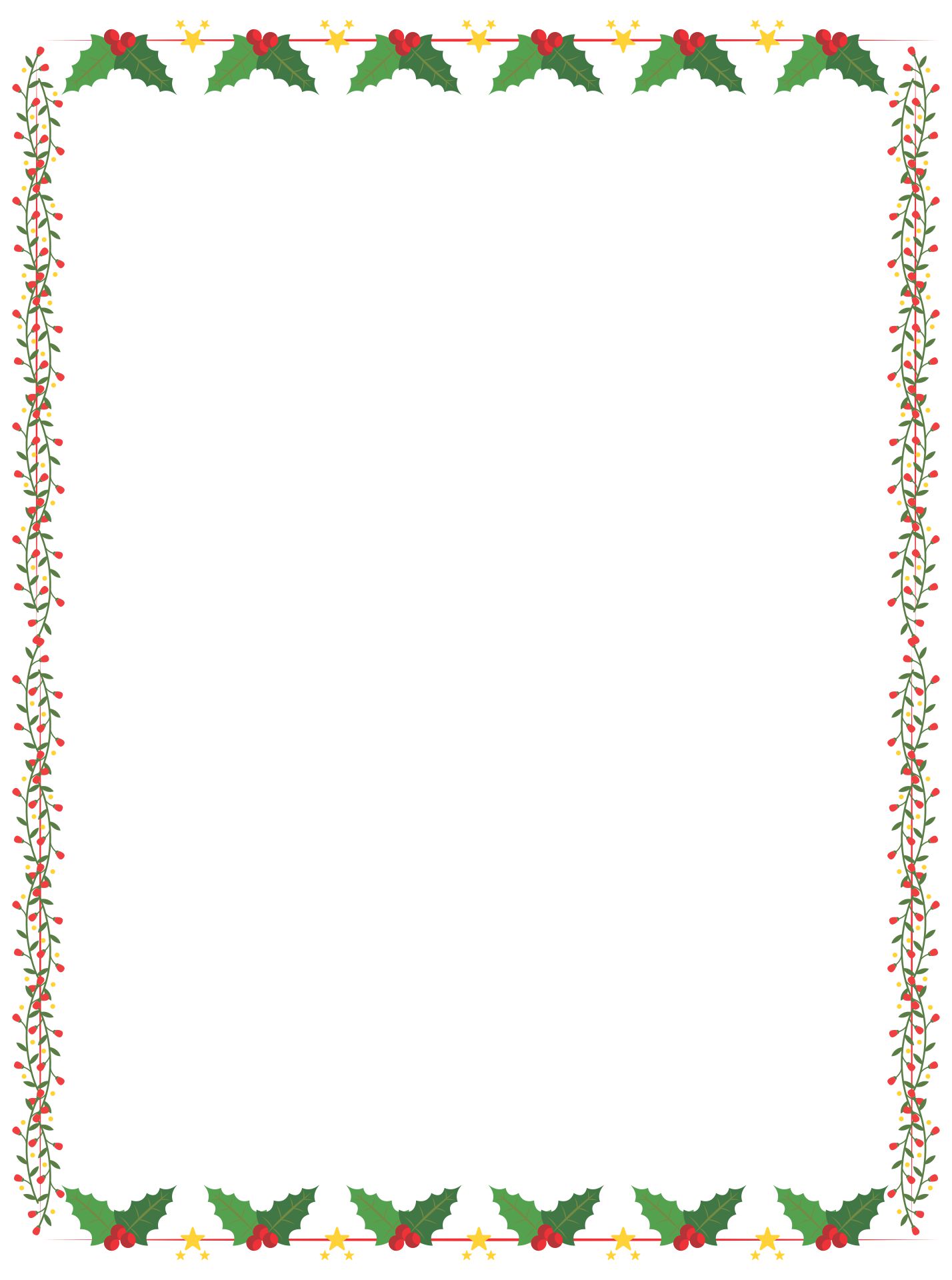 15 Best Free Printable Christmas Borders Holly PDF For Free At Printablee