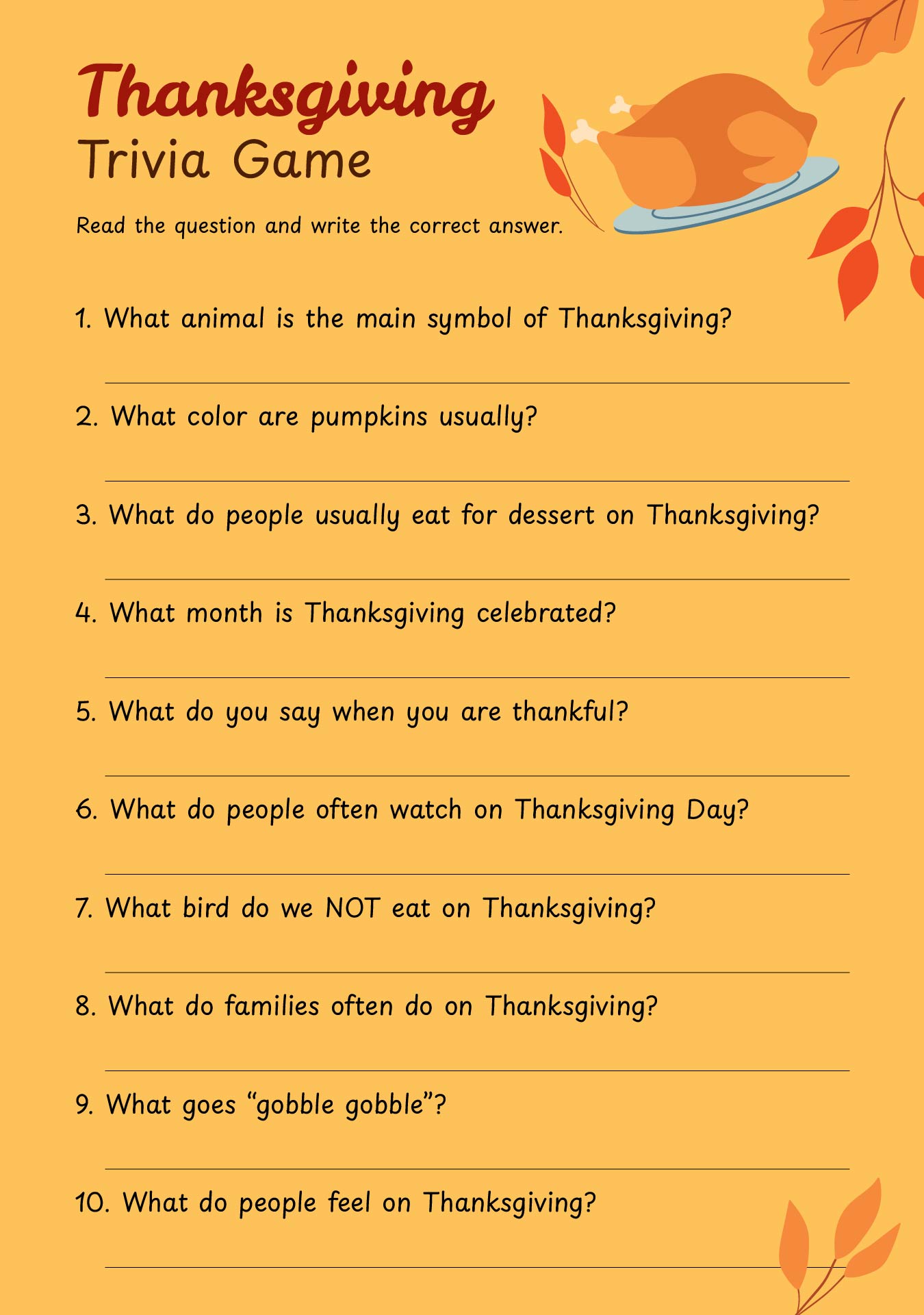 Trivia Questions Printable Trivia Questions Printable