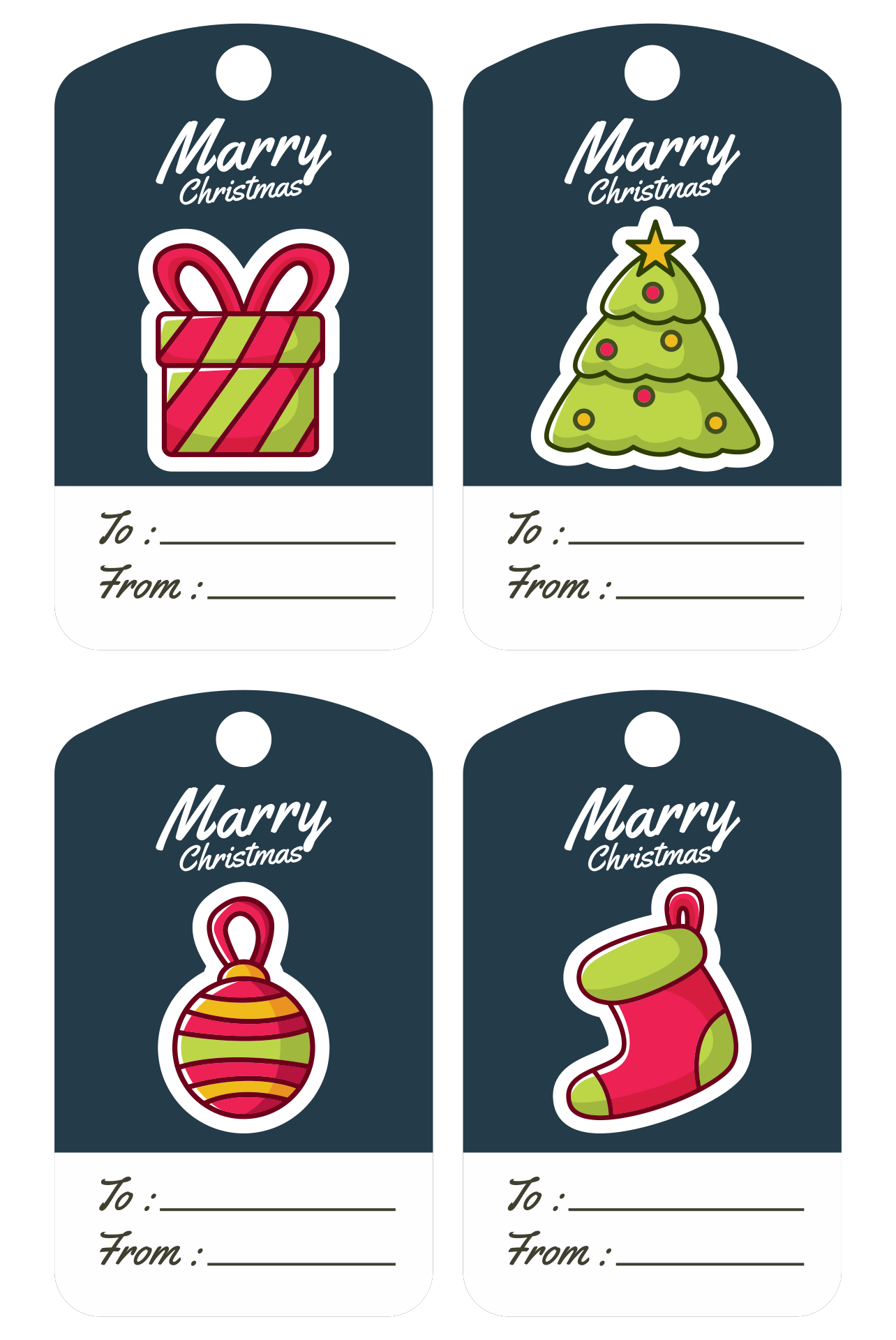 10 Best Free Printable Christmas Label Templates PDF For Free At Printablee