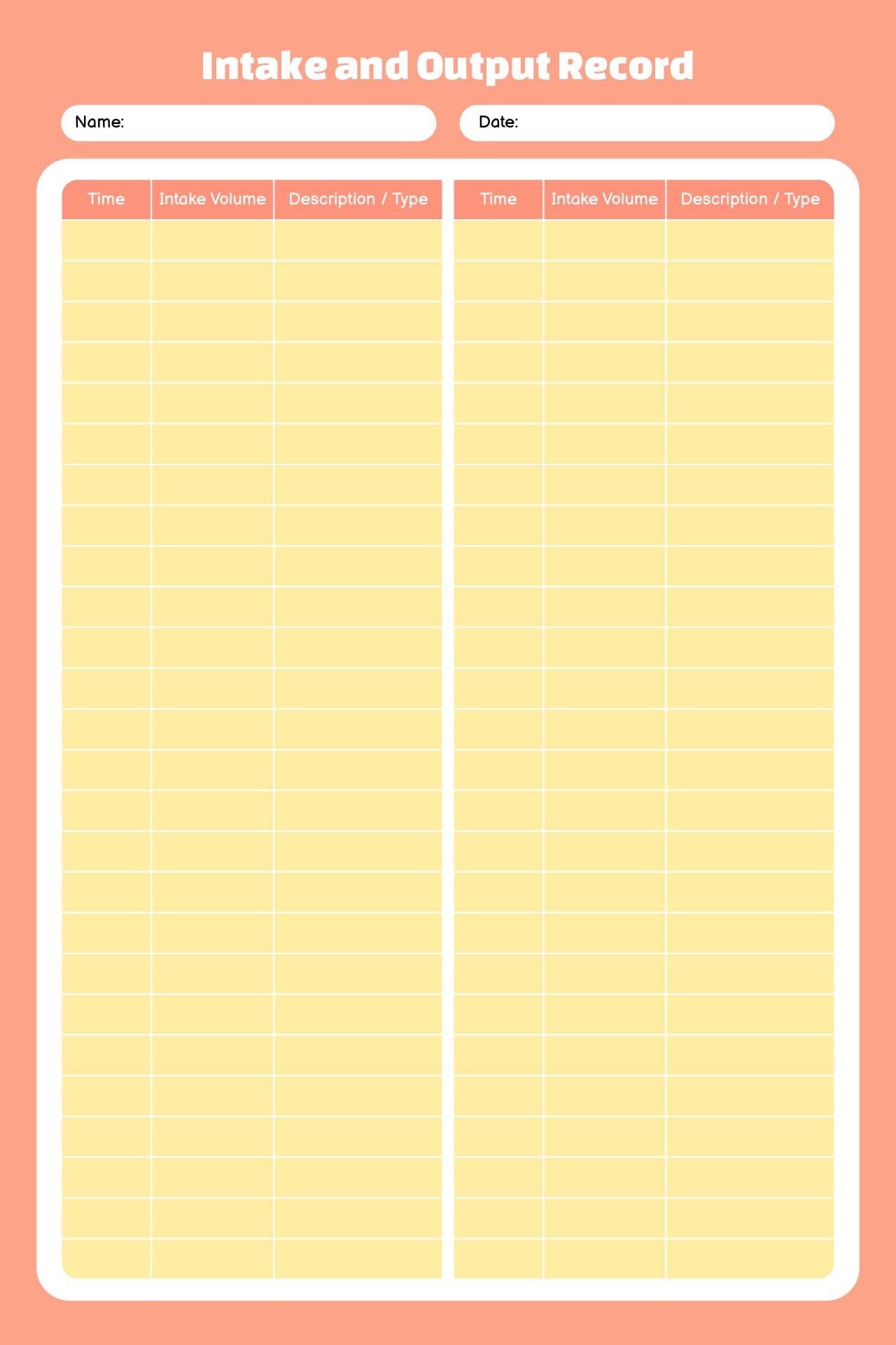 10 Best Printable Fluid Intake Charts PDF For Free At Printablee