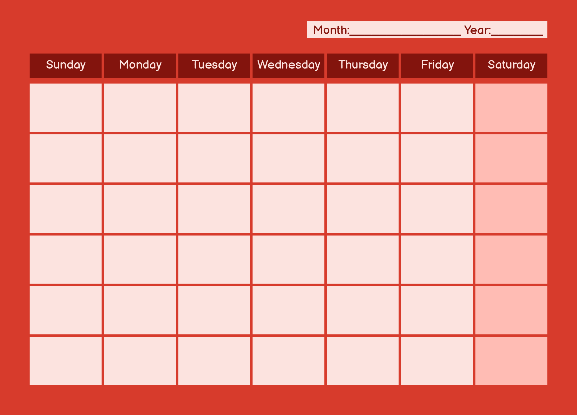 10 Best Free Printable Calendar Pages Printablee