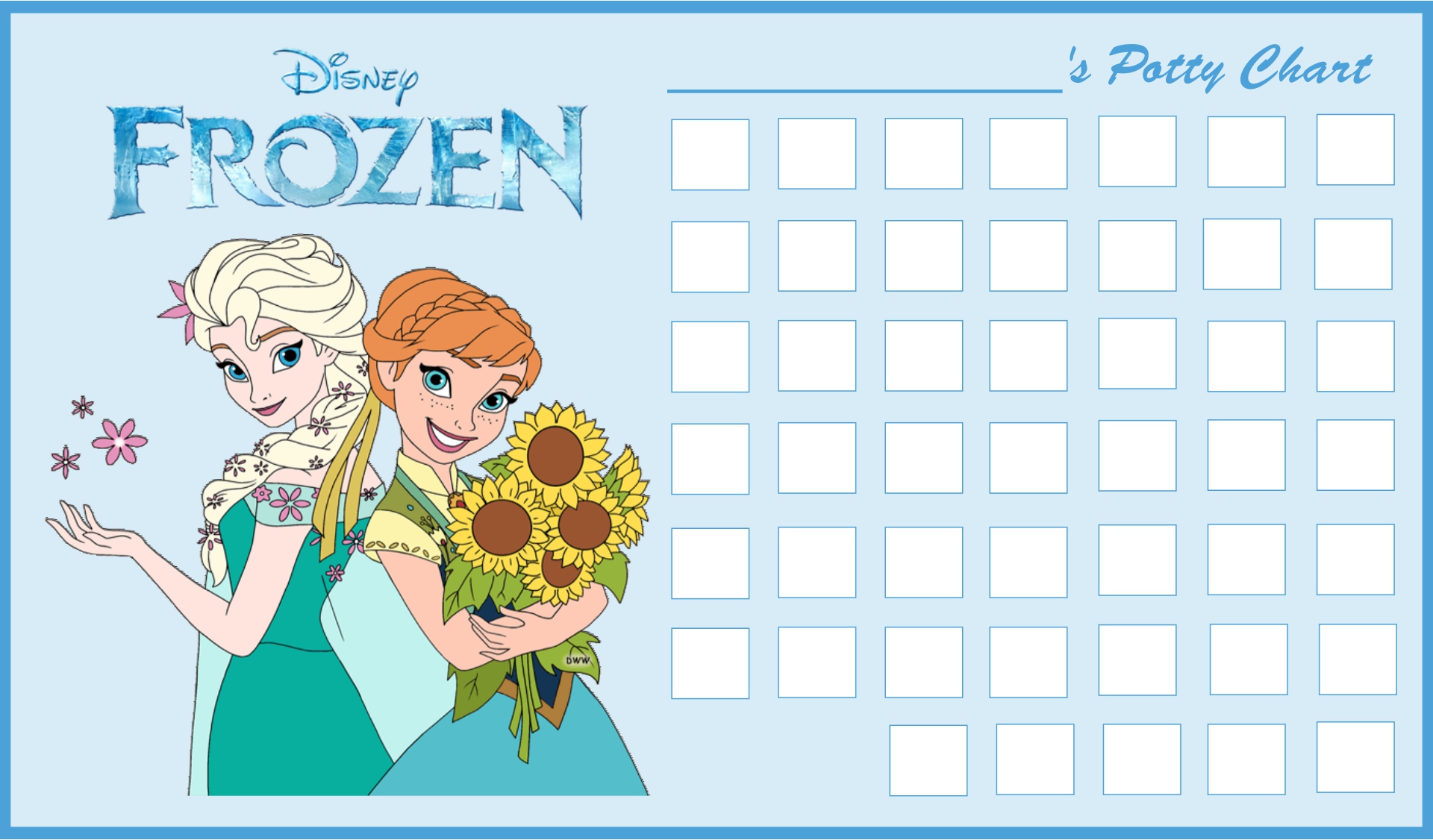 Potty Training Charts Disney