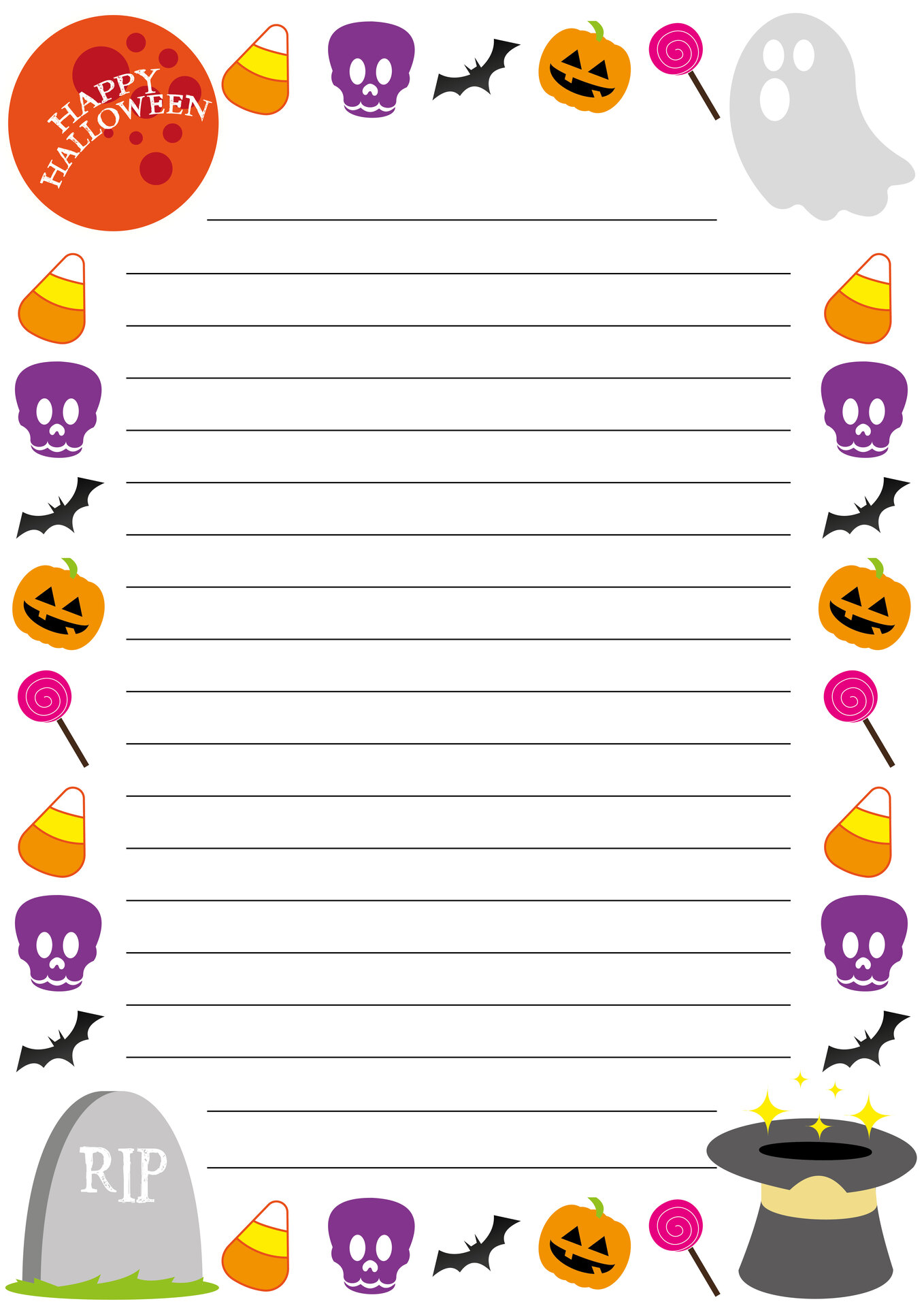 Free Halloween Borders Printable Printable Word Searches