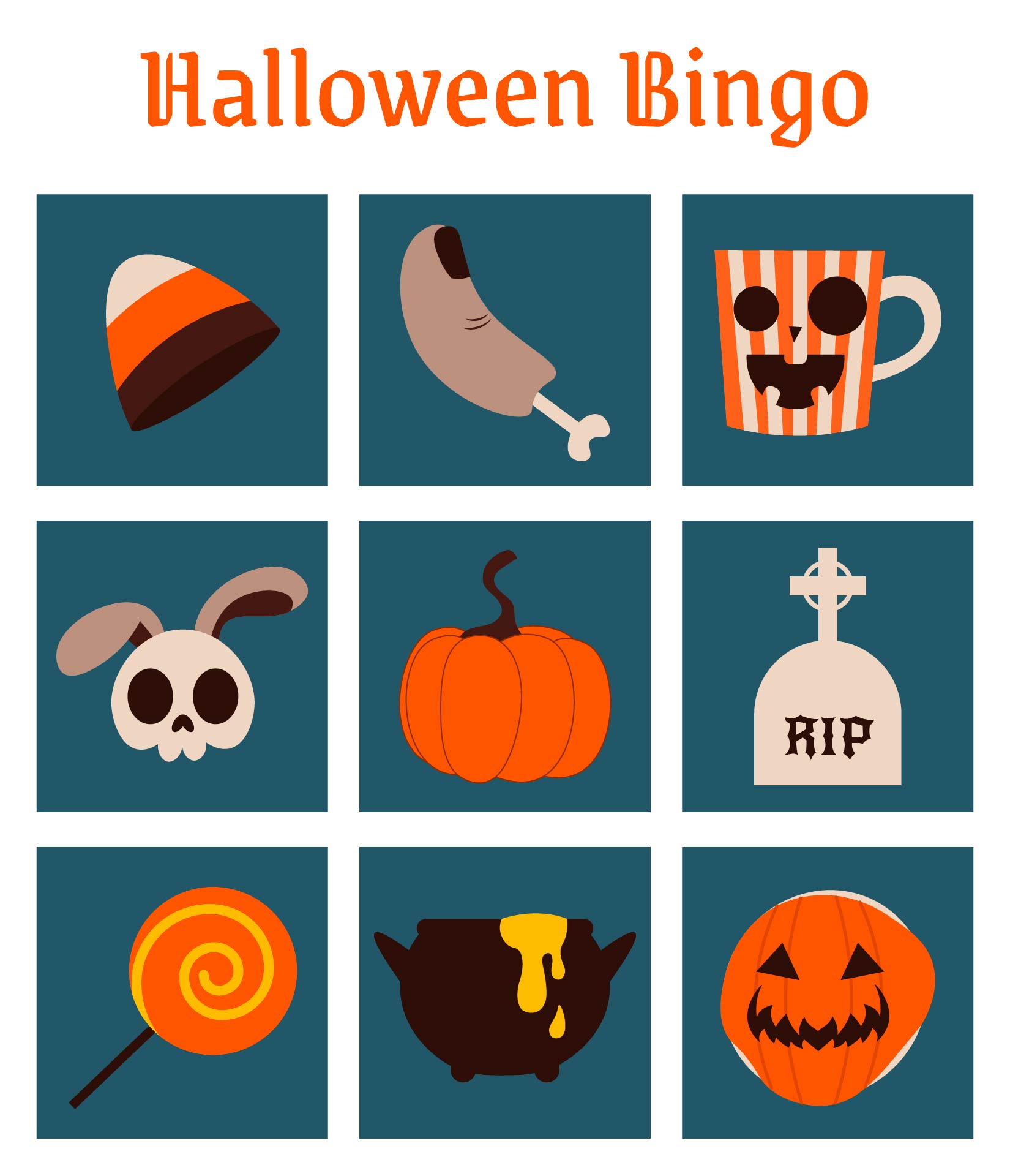 Free Printable Halloween Bingo Cards For 20 Players