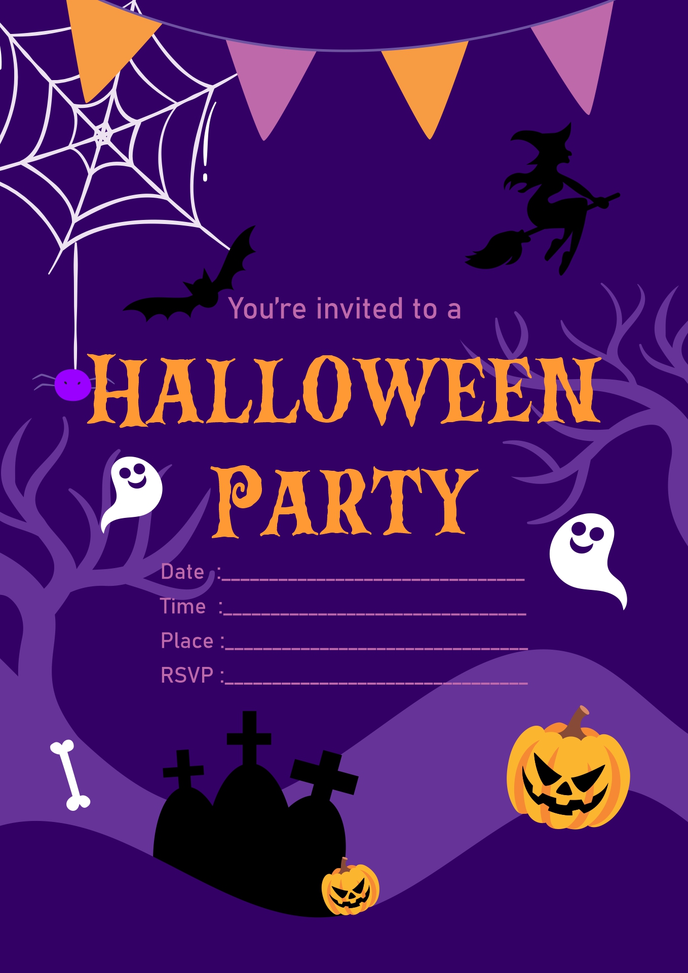 Downloadable Free Printable Halloween Party Invitations Printable 