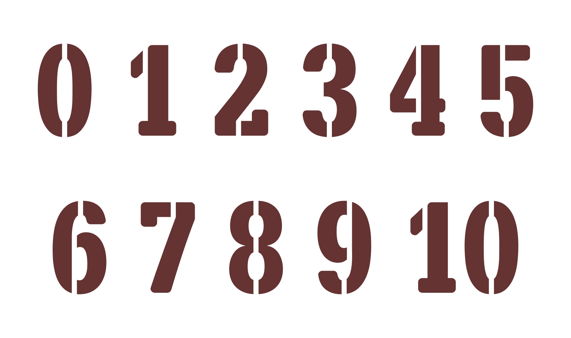 Printable Stencil Numbers Printable Word Searches