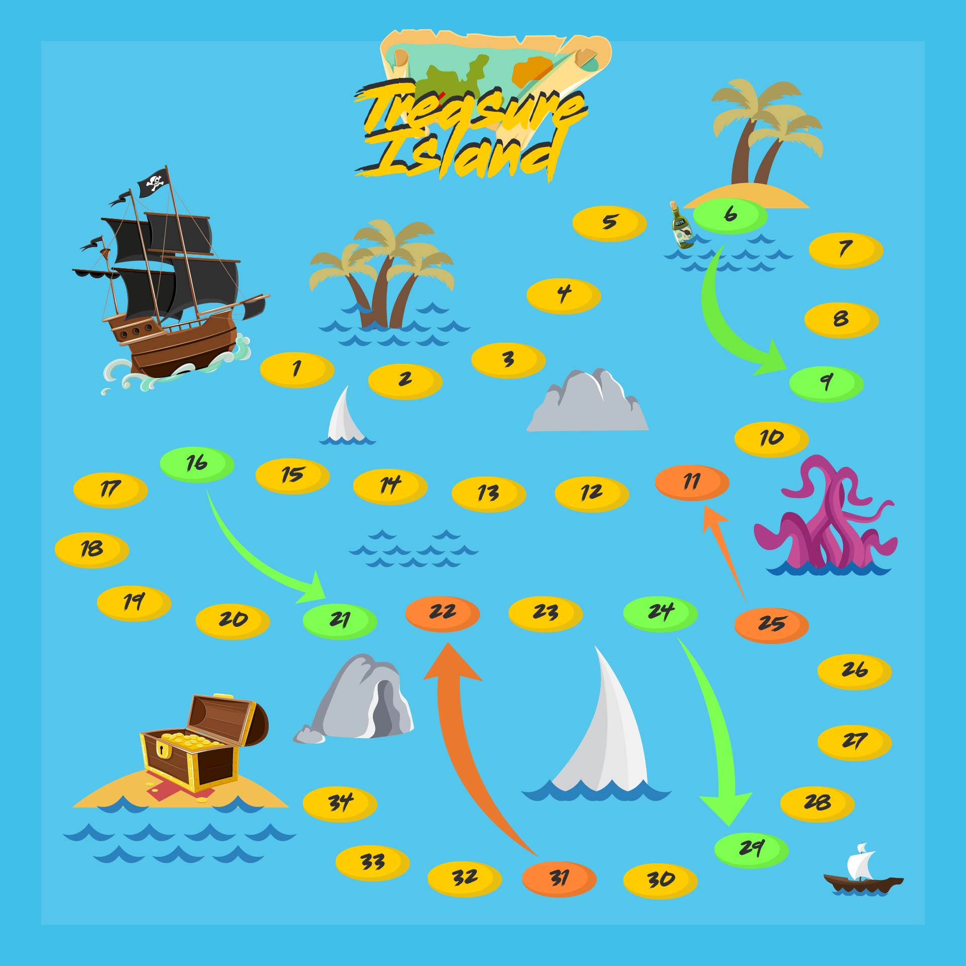 7 Best Path Game Board Templates Printable Printablee