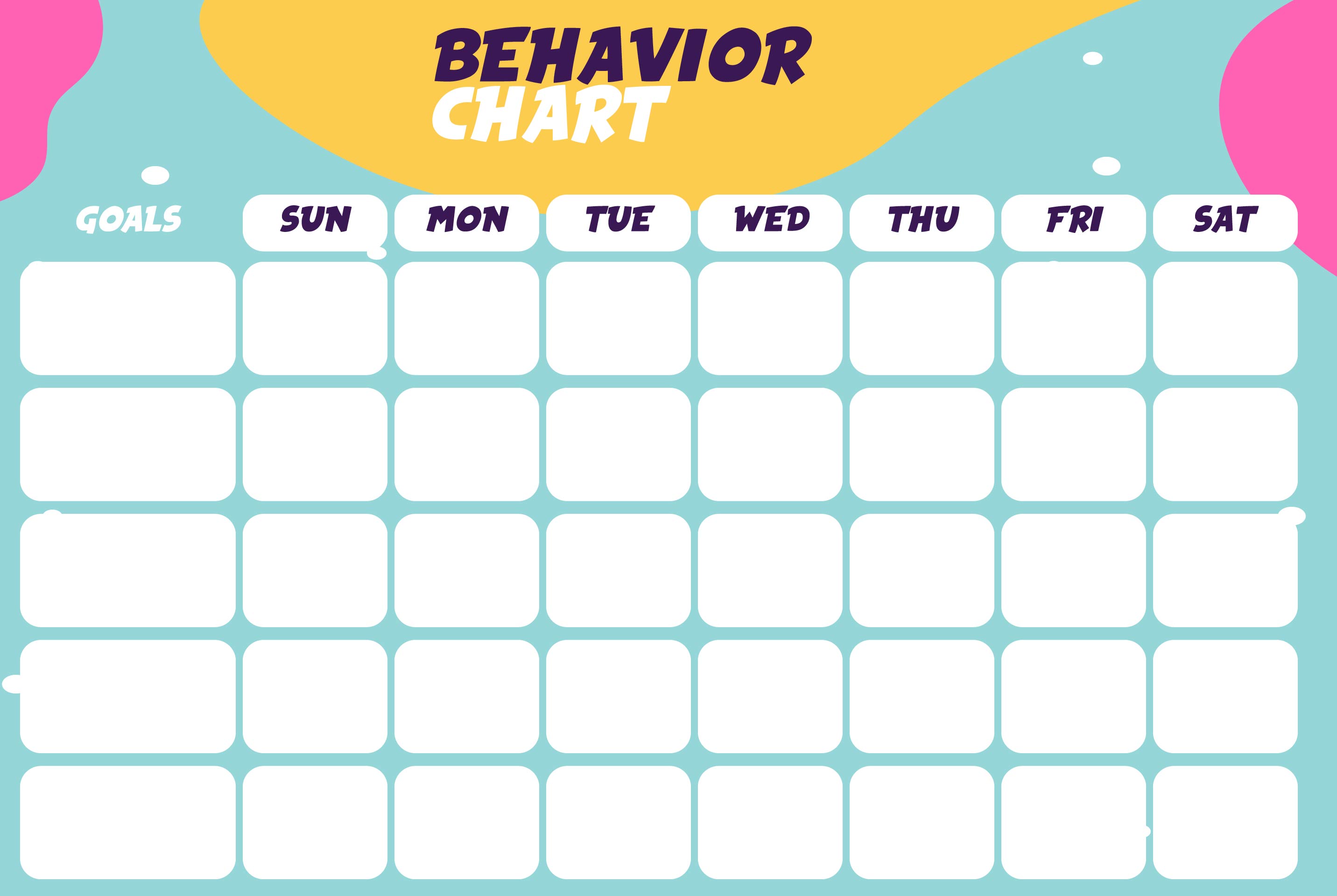 Printable Behavior Chart Template 2023 Template Printable